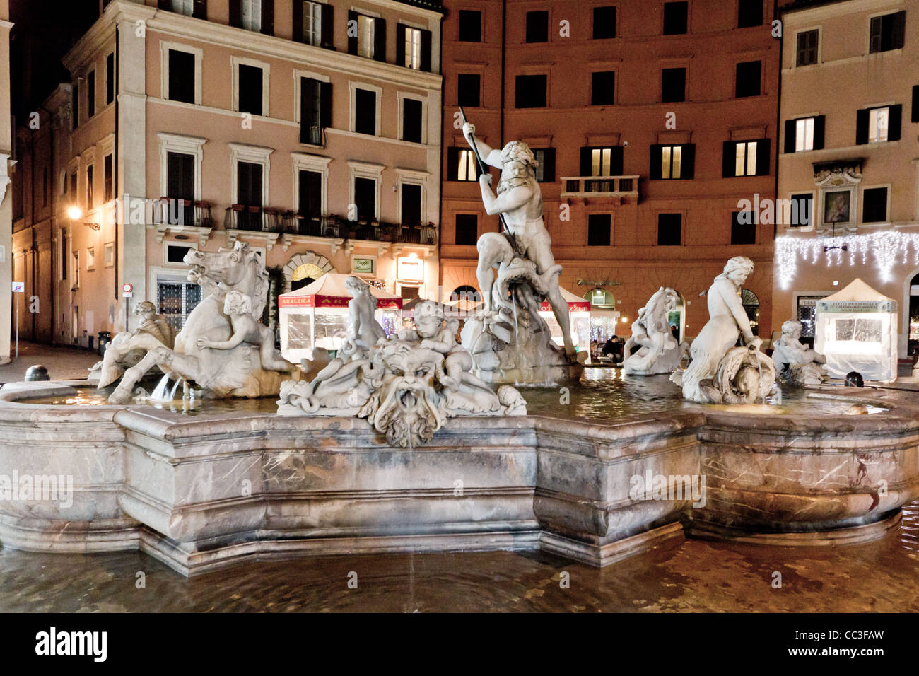 Fountain with Ancient Roman Statues in Rome, Italy Stock Photo - Alamy