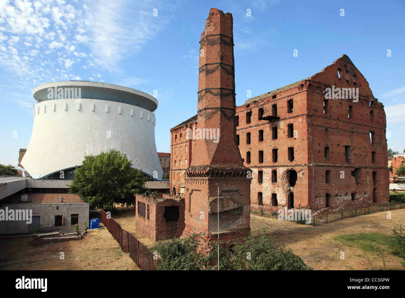 Museum – Panorama ”Stalingrad Battle”. The ruins of Grudinina mill ...