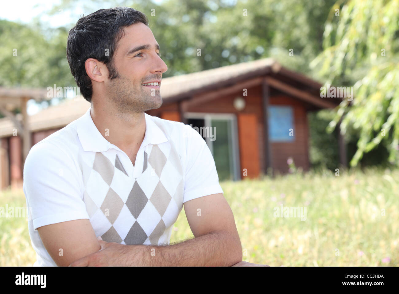 portrait of man in nature Stock Photo - Alamy