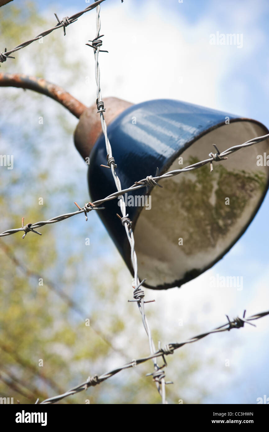 Barb wire fence lamp hi-res stock photography and images - Alamy
