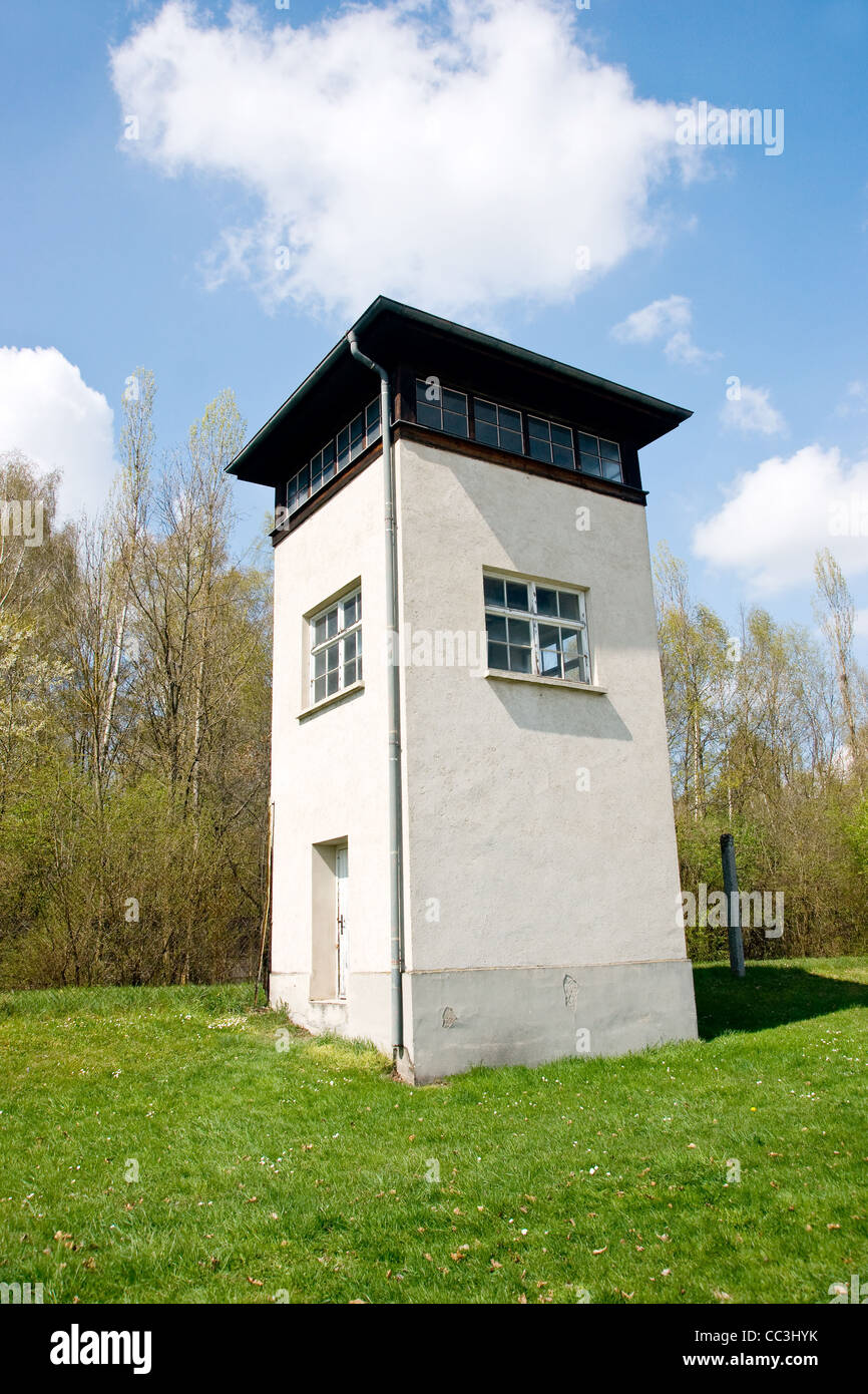 watch tower on the perimeter of the Dachau concentration camp Stock ...