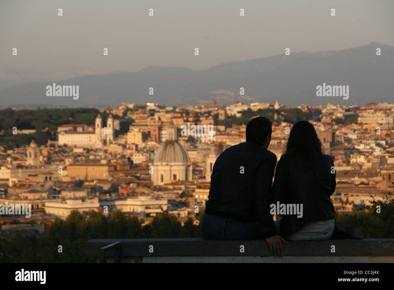 panorama of rome from gianicolo hill Stock Photo - Alamy