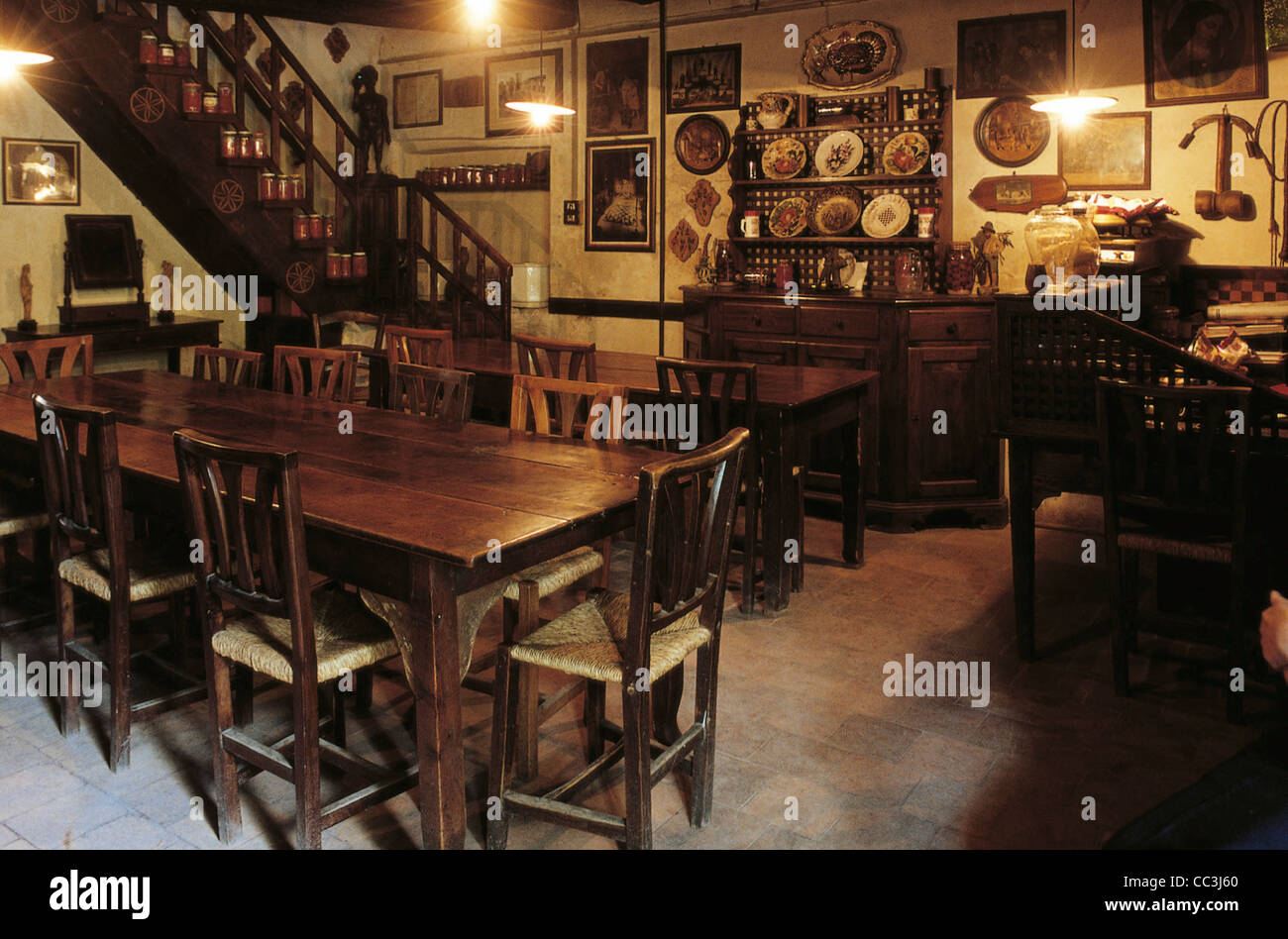 Veneto Marostica Old Inn Inner Stock Photo - Alamy