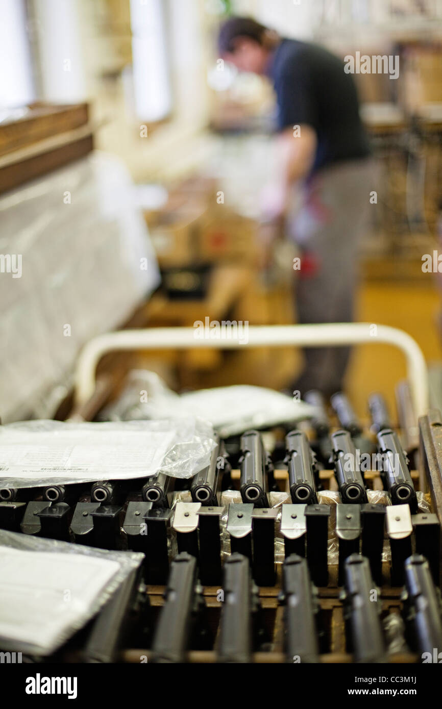 Production of small arms in Ceska zbrojovka a.s, Uhersky Brod (CZUB ...