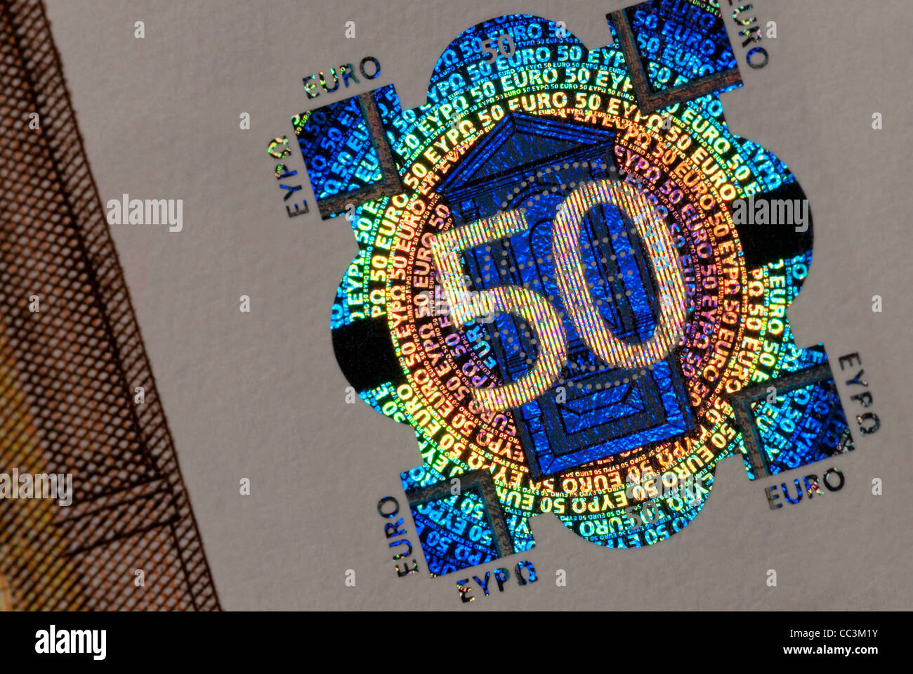 50 Euro Note Hologram Euro High Resolution Stock Photography and Images ...