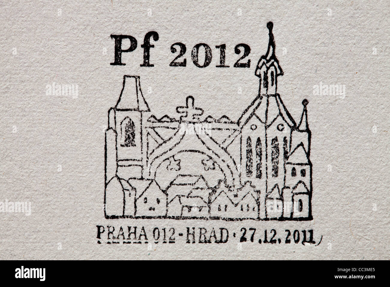 post, postage stamp, Prague Castle PF 2012, Praha 012 - Hrad (CTK Photo ...