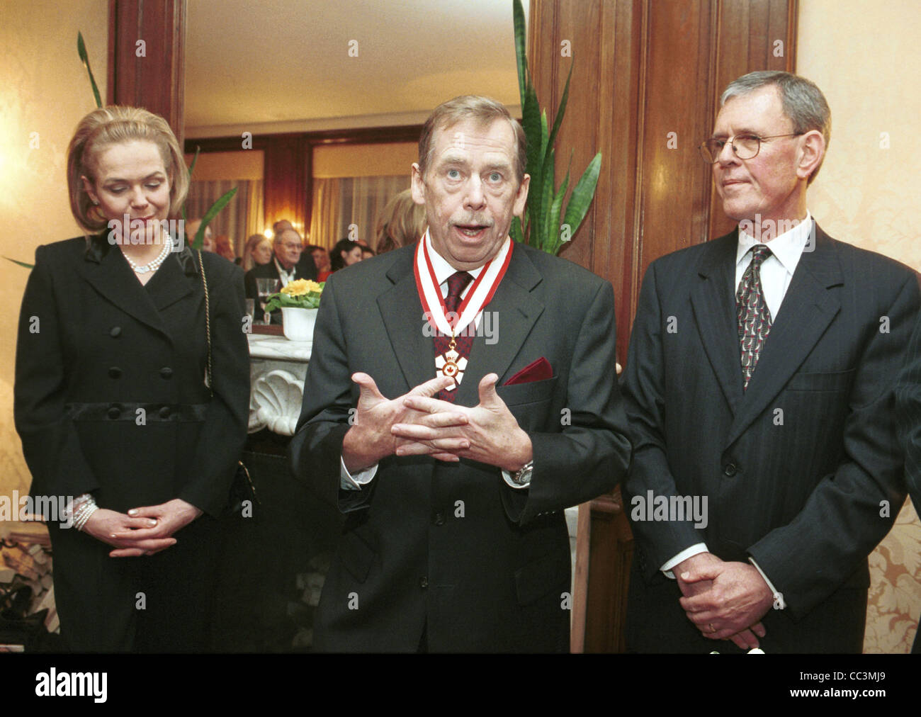 Vaclav Havel was honoured by Bruce Jutzi, Canadian Ambassador, with the ...