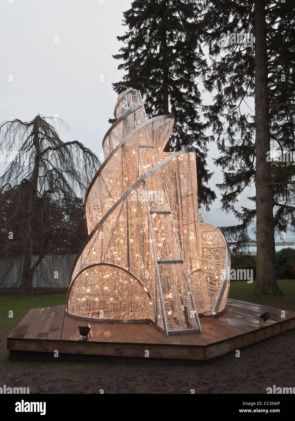Chinese artist Ai Weiwei's artwork "Fountain of Light" at The Louisiana ...