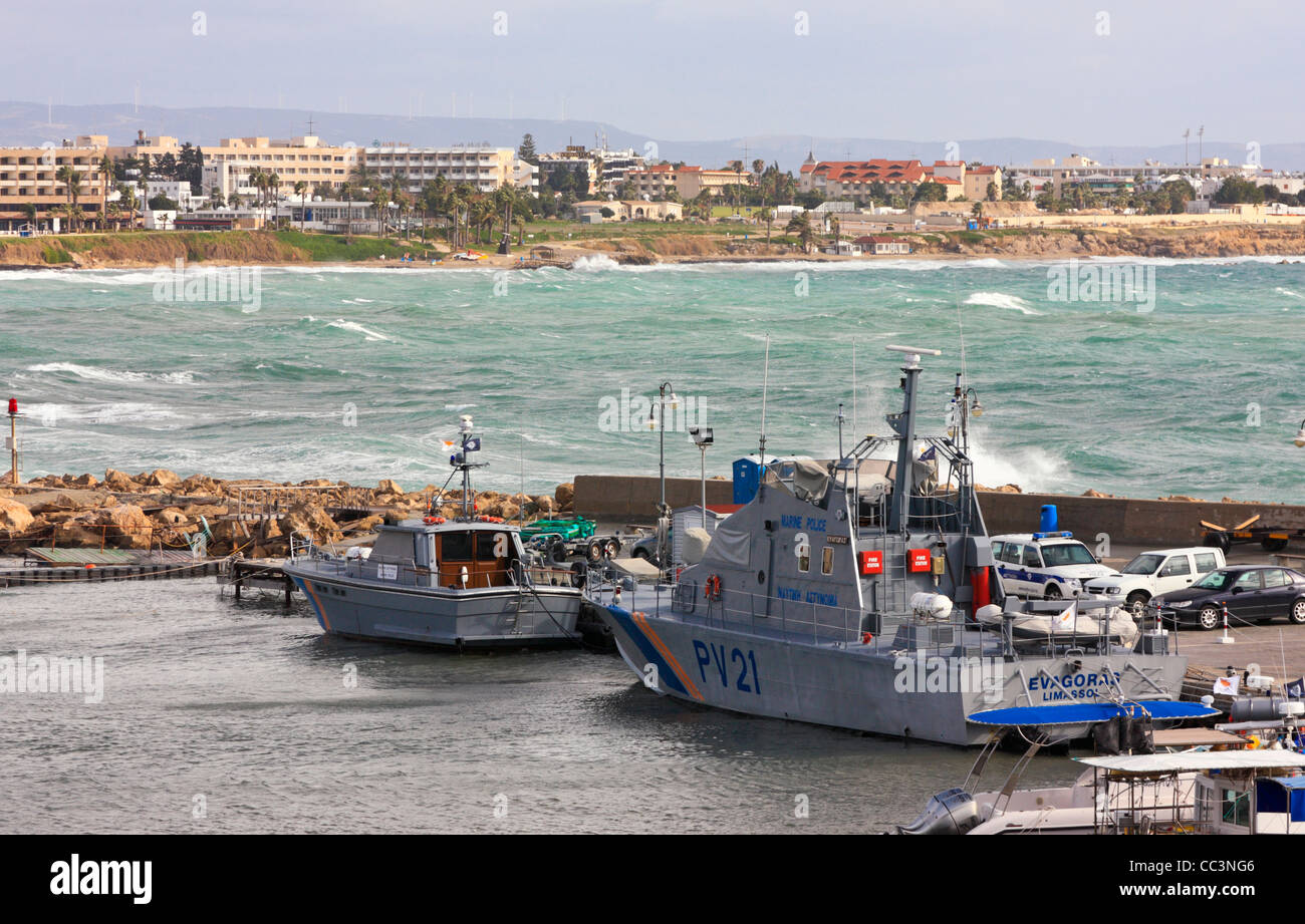 Patrol Boats of the Cyprus Coast Guard in the Port of Paphos Stock ...