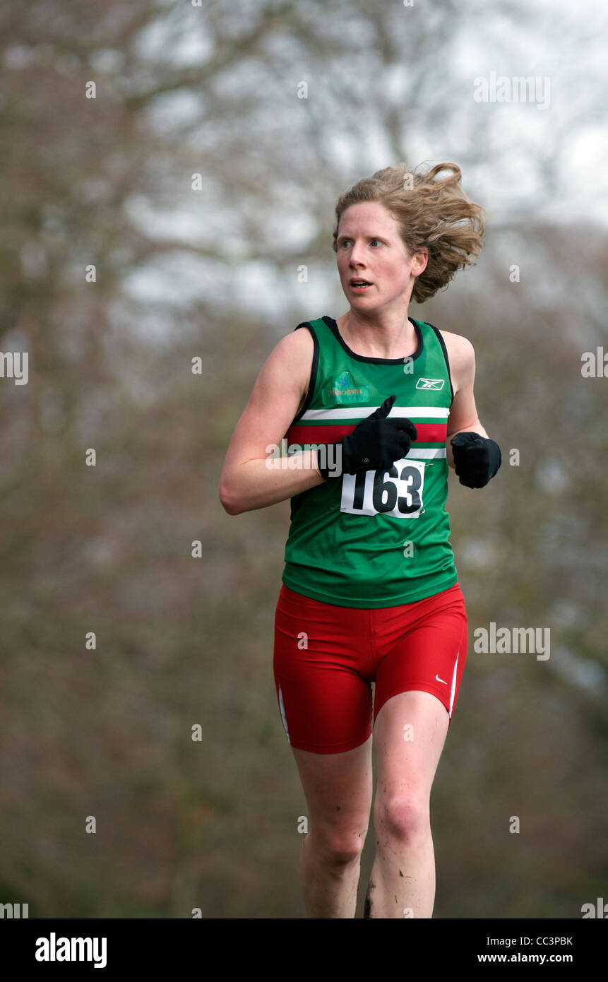runner in the senior women's race at the greater manchester cross ...