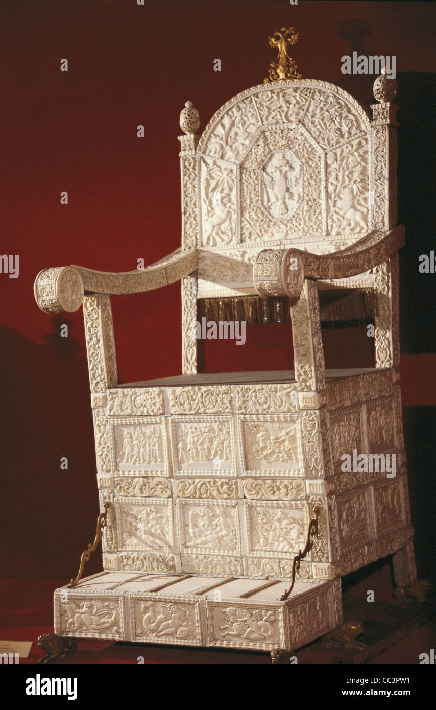 Russia - Moscow - Treasures Of The Kremlin. Throne Of Ivan The Terrible ...