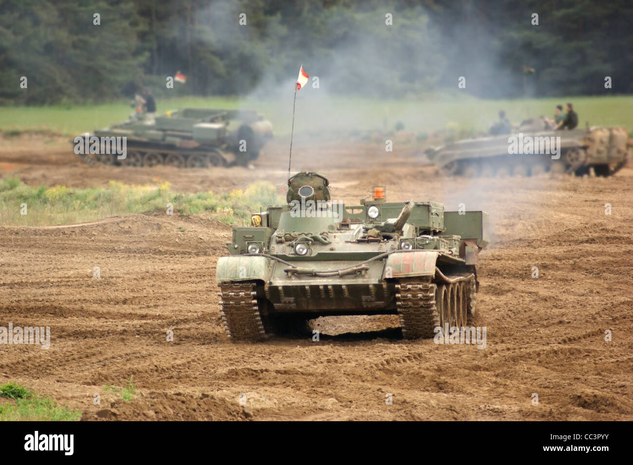 old tank of the "Nationale Volksarmee" in Germany, now used for a ...