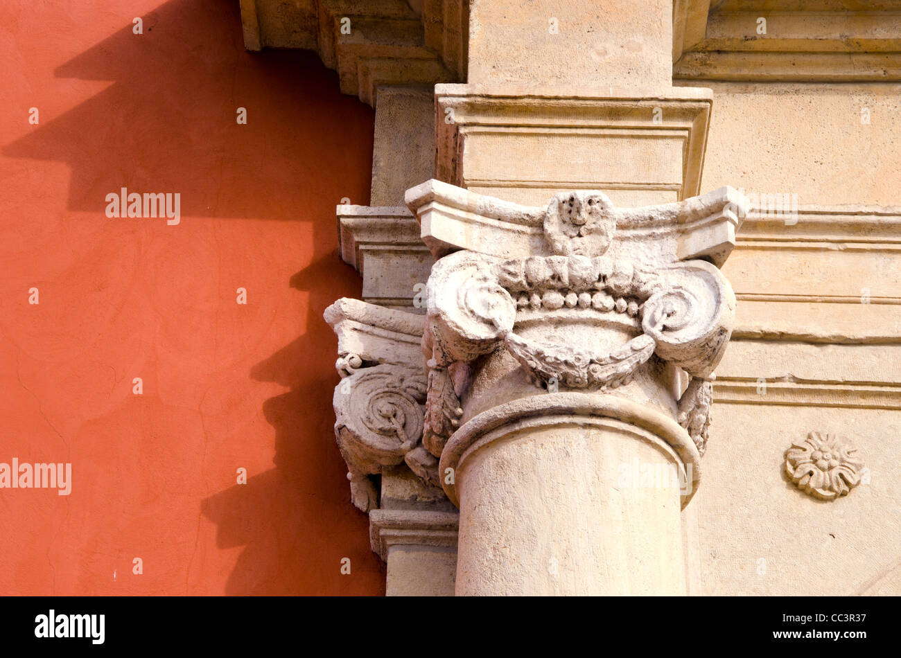 Ancient column closeup. Interesting vintage architecture details Stock ...