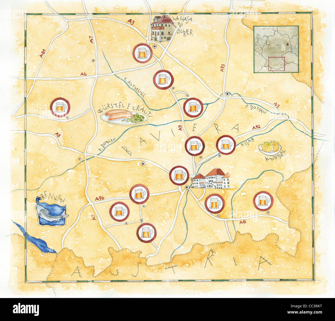 Map drawing hi-res stock photography and images - Alamy