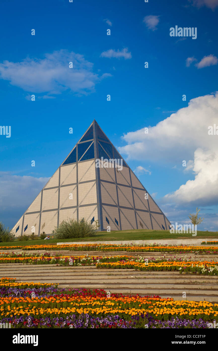 Kazakhstan, Astana, Palace of Peace and Reconciliation pyramid designed ...