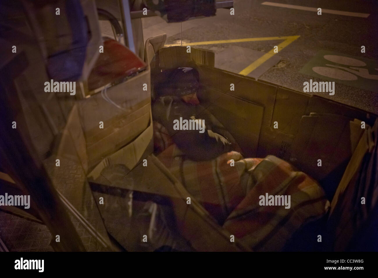 Urban homeless phone booth hi-res stock photography and images - Alamy