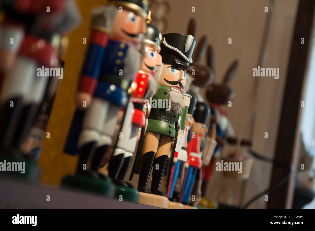 A row of Nutcracker soldiers. Meissen. Saxony. Germany Europe Stock ...