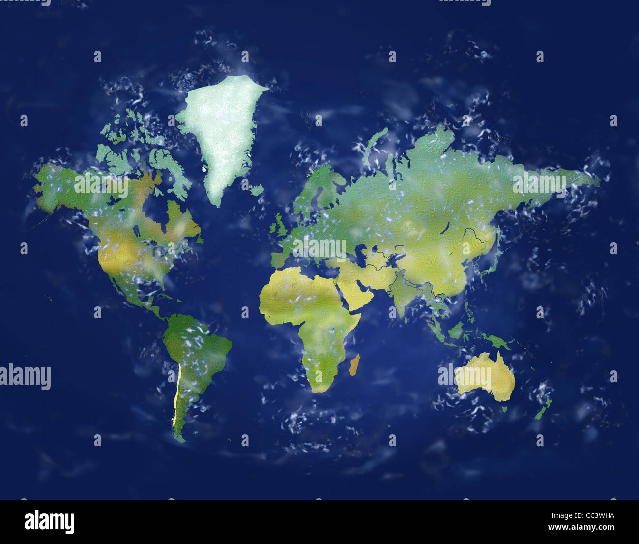 Planet earth. Highly detailed and realistic Illustration with all major ...