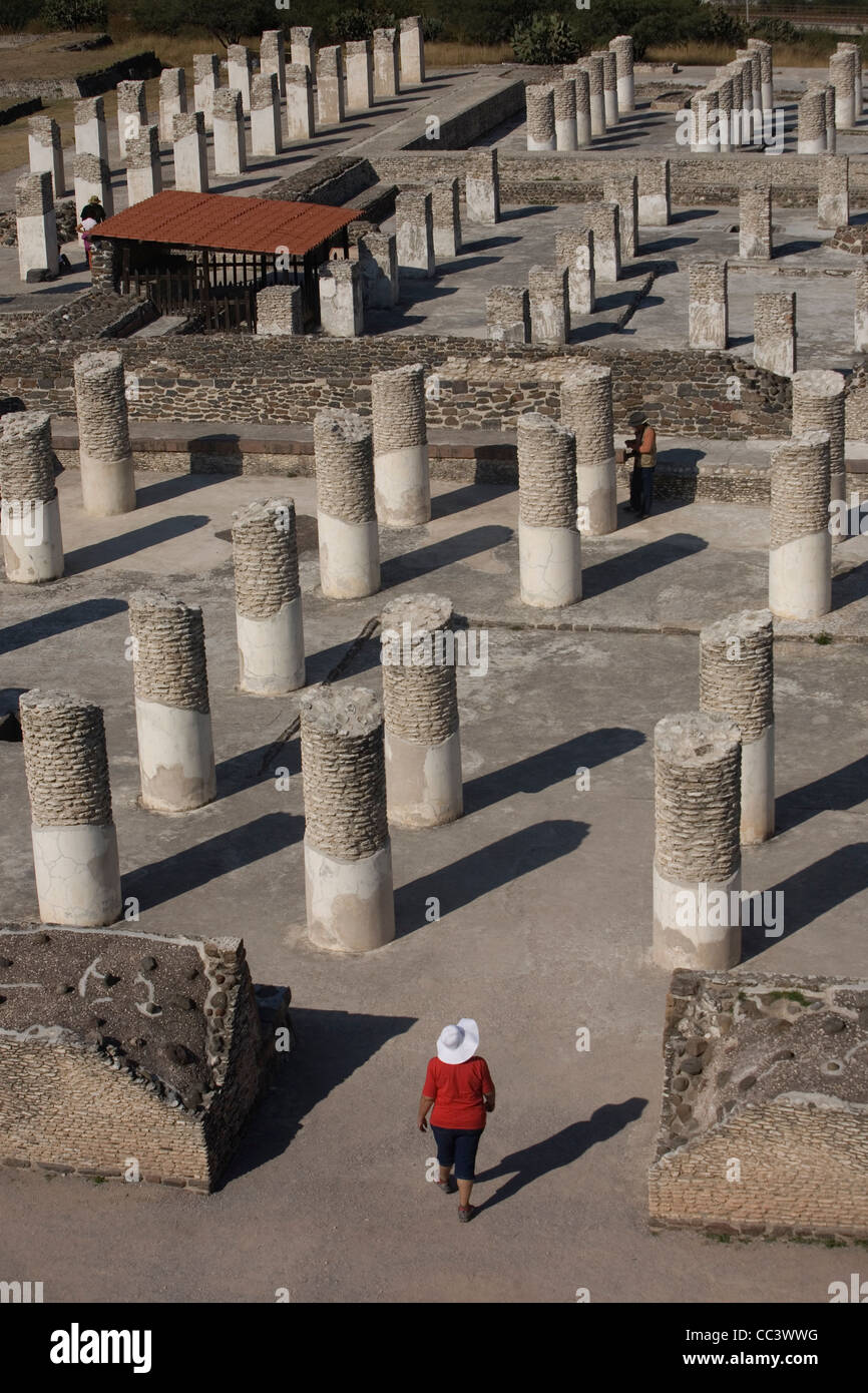A tourist enters the Palacio Quemado (Burned Palace) in the ...