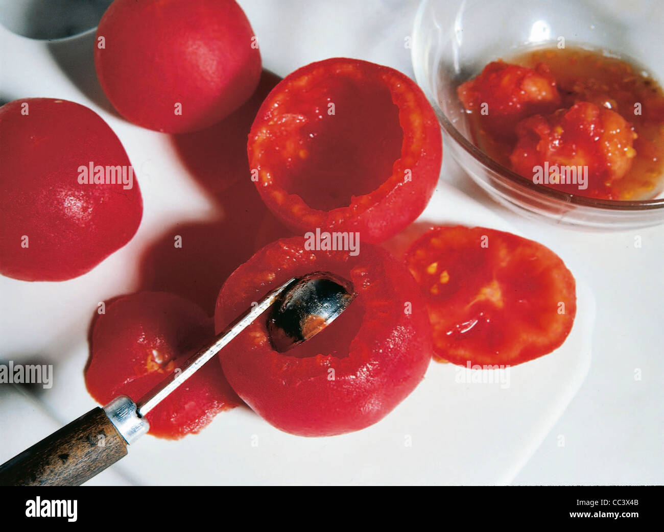 Kitchen: Tomato Mousse With Tomatoes 2 Stock Photo - Alamy