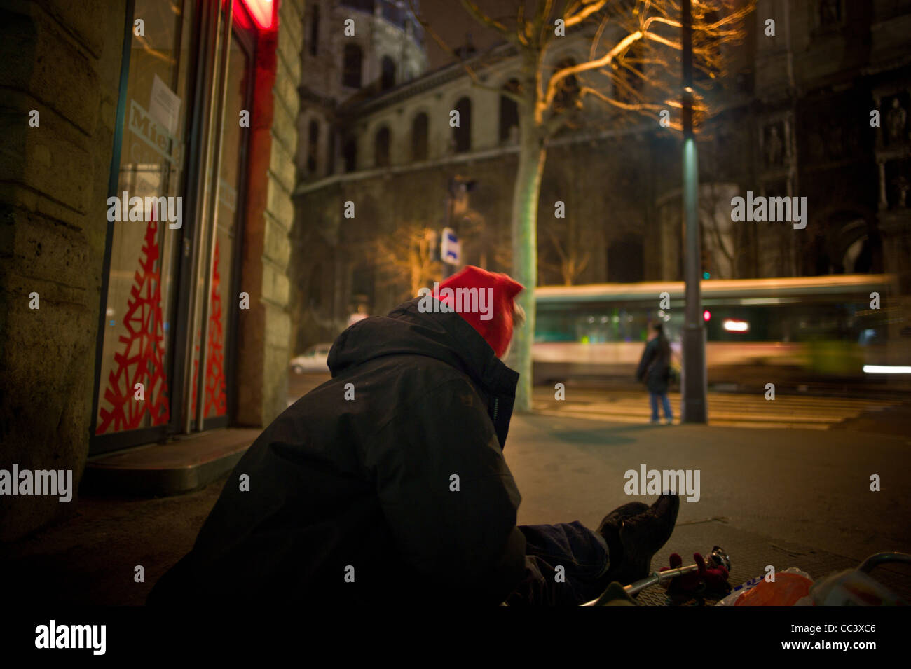The monuments of the homeless. Misery blue, white, red., Mariano the ...