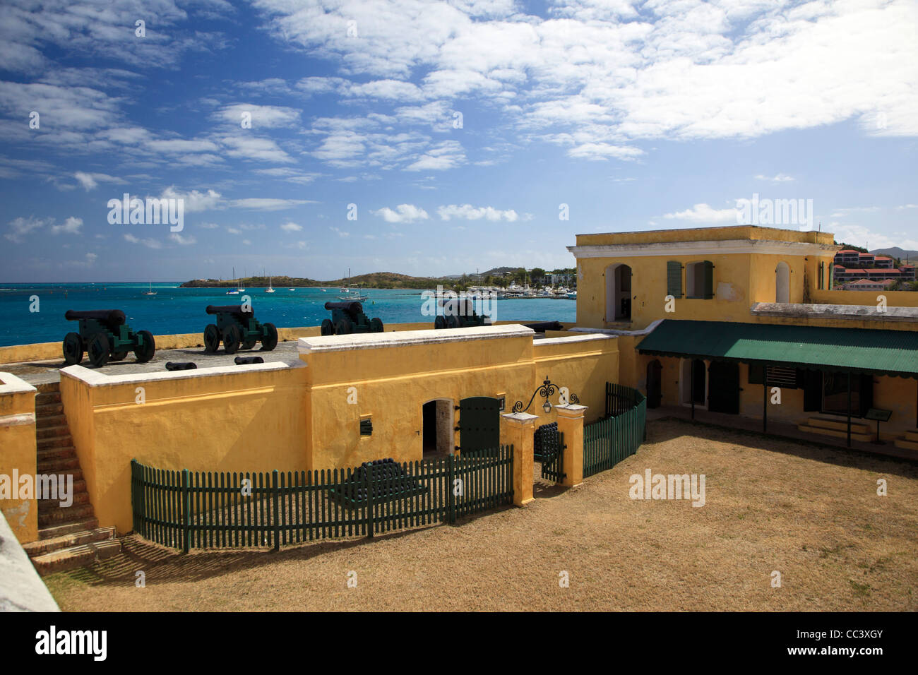 Caribbean, US Virgin Islands, St. Croix, Christiansted, Old town, Fort ...