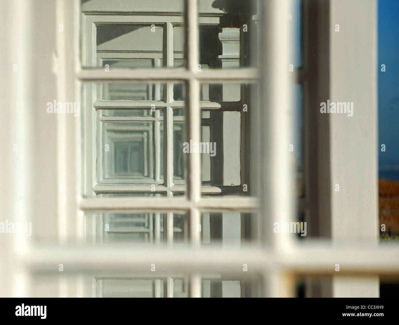 Looking through glass window panes with long lense Stock Photo - Alamy