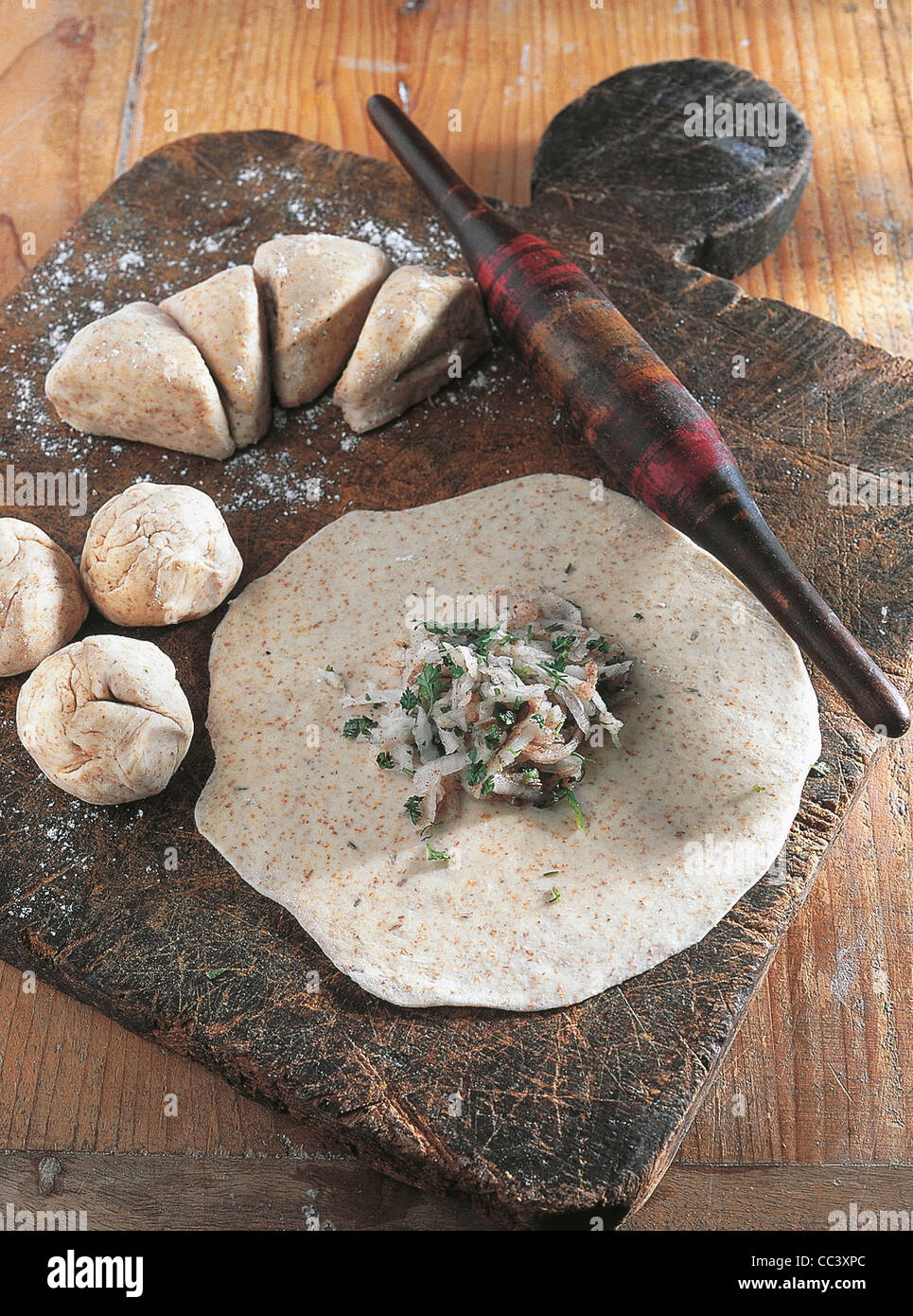 Kitchen paratha stuffed bread hi-res stock photography and images - Alamy