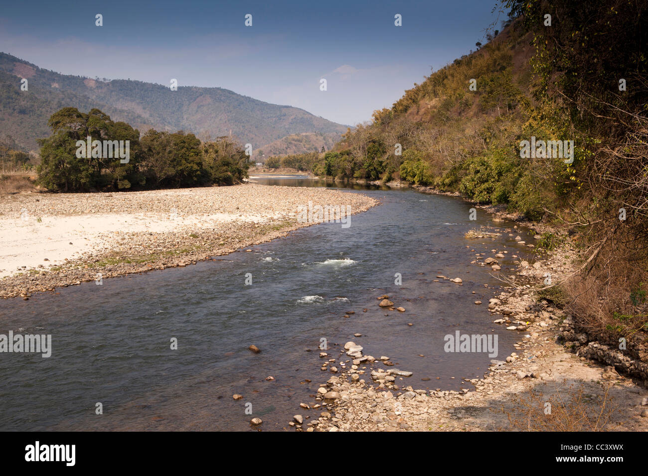 India, Arunachal Pradesh, Yazali Valley, Ranganadi River Stock Photo ...