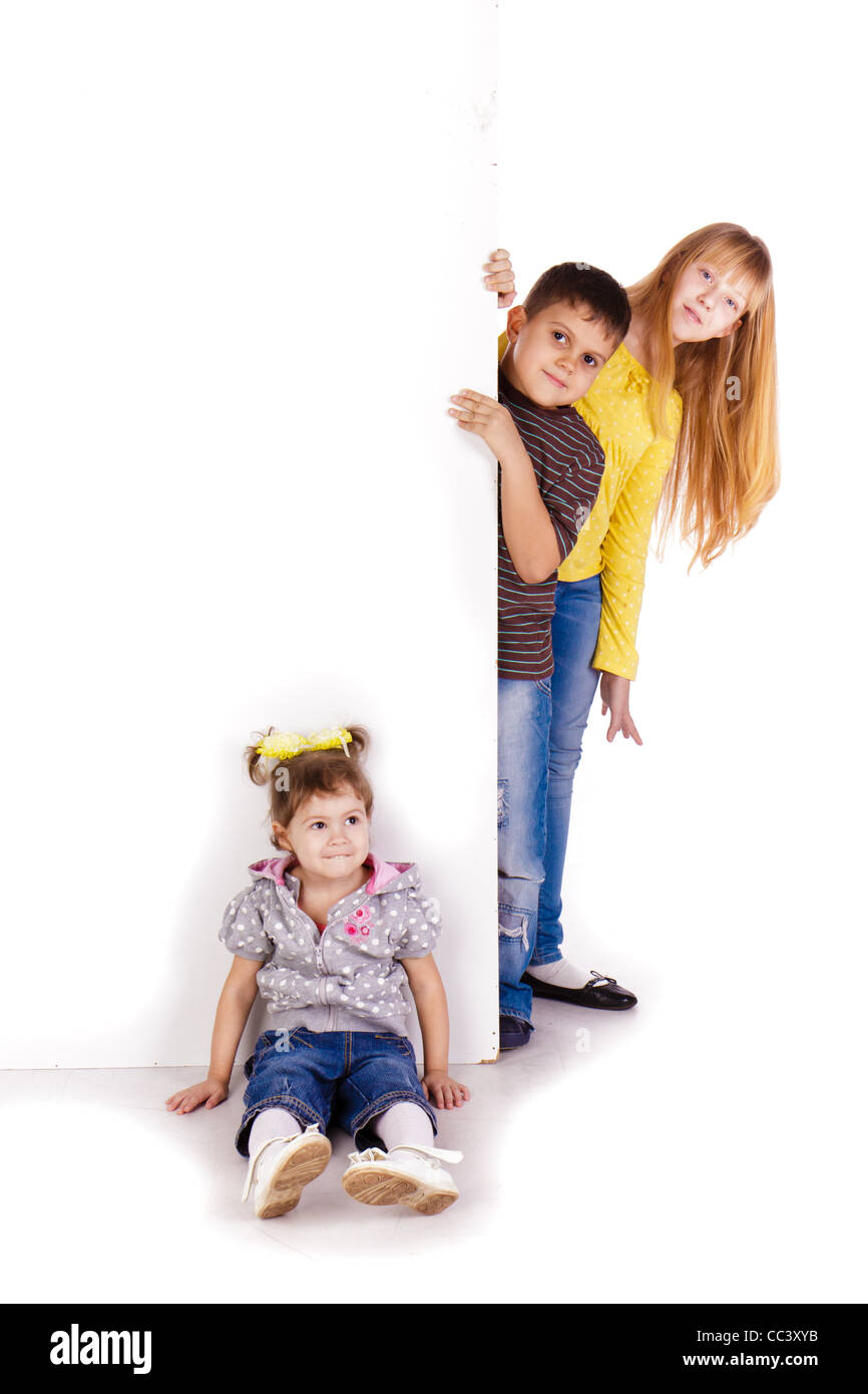 Kids laughing white background hi-res stock photography and images - Alamy