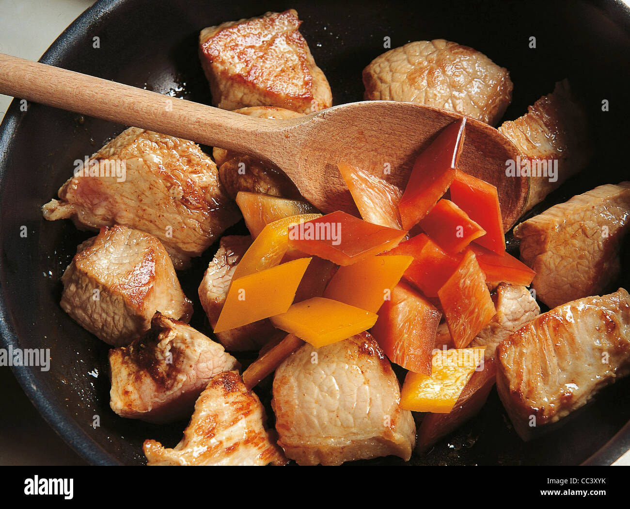 Kitchen: Stew With Sweet Peppers 5 Stock Photo - Alamy