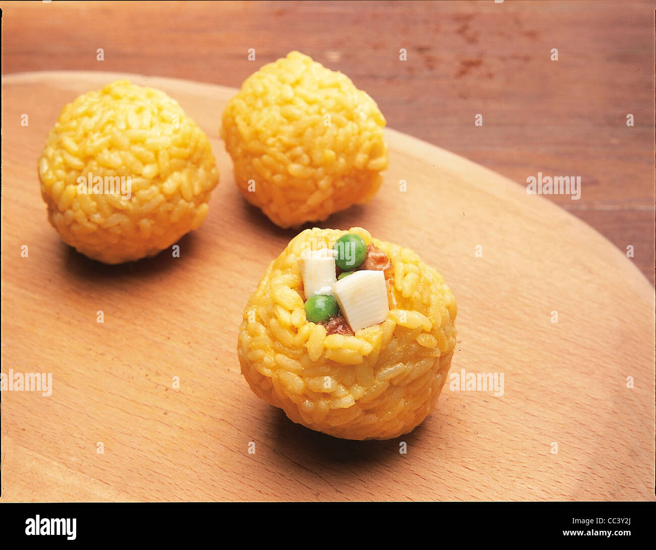 Cuisine: Deep-Fried Rice Balls Step 5 Stock Photo - Alamy