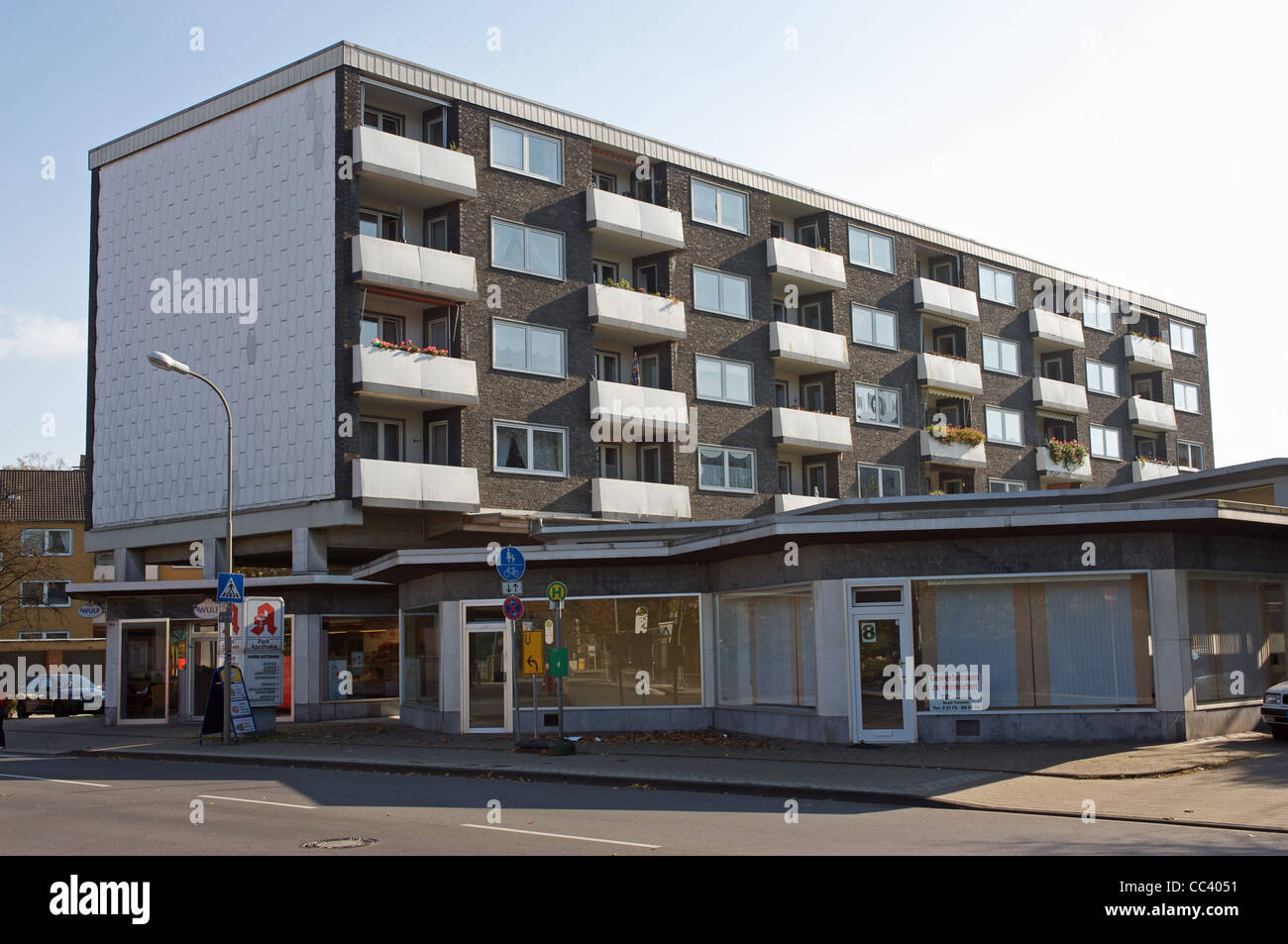 Residential apartment block Germany Stock Photo - Alamy