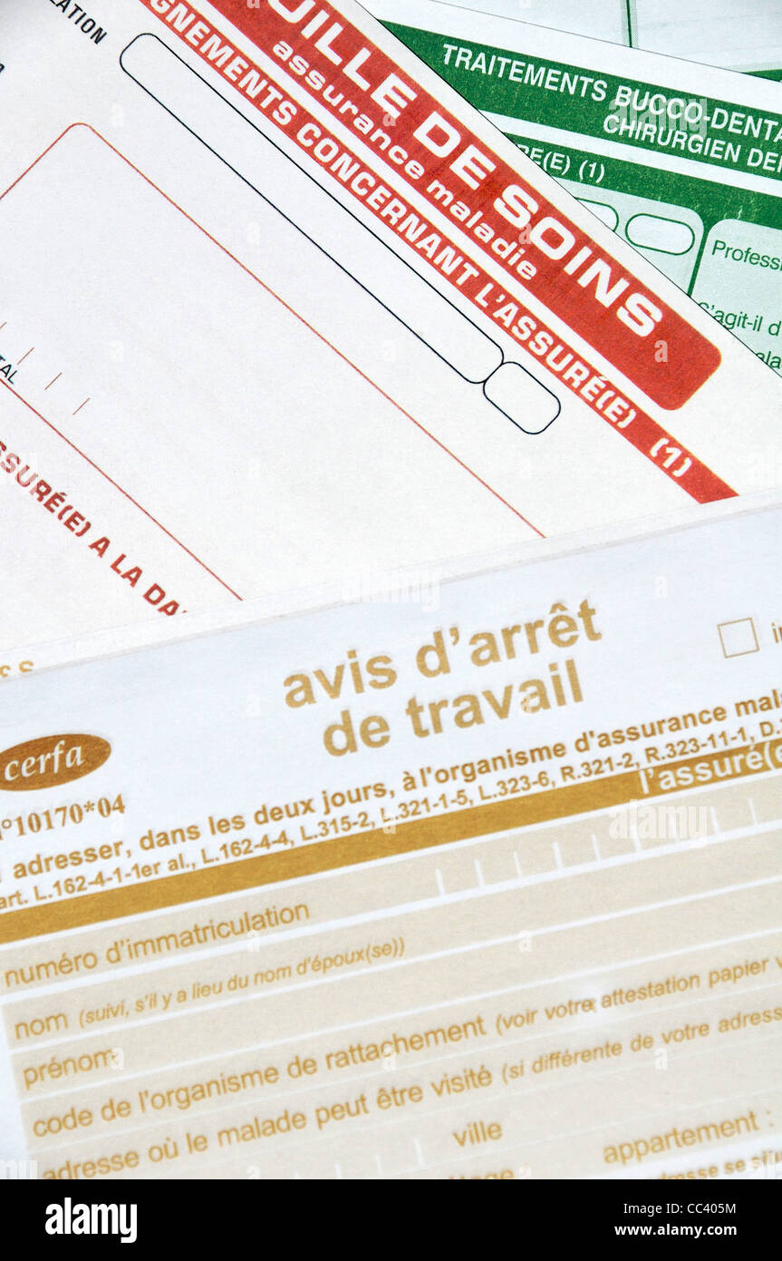 French security social form Stock Photo - Alamy