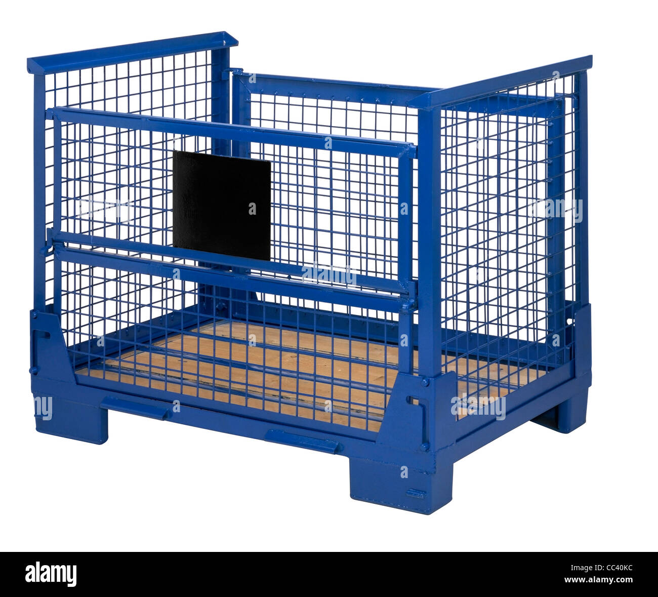 studio photography of a metal lattice transportation box isolated on ...