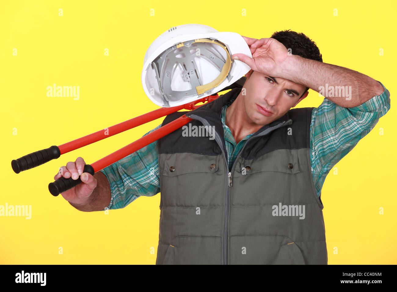 Sweaty construction worker hi-res stock photography and images - Alamy
