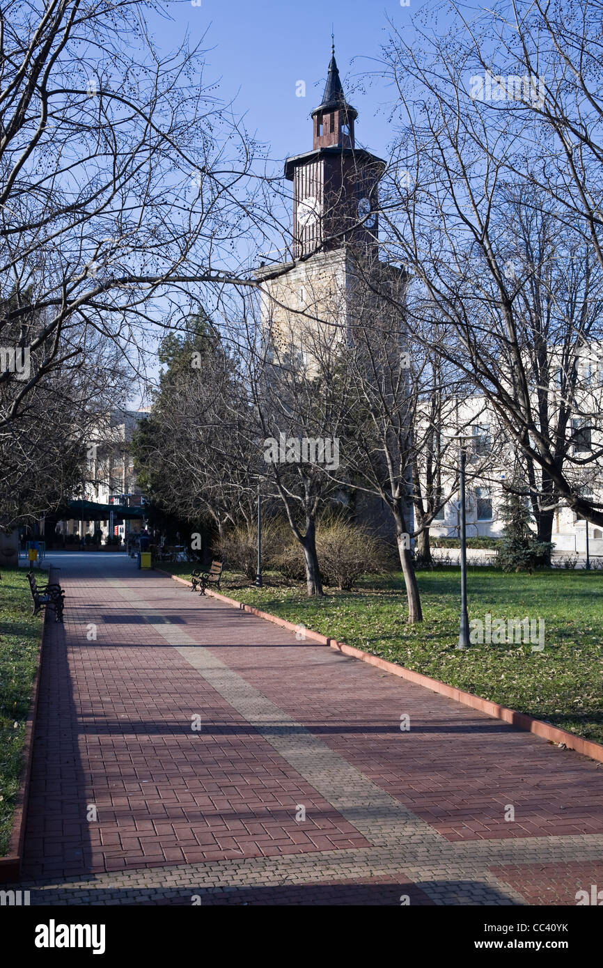 Clock Tower, Svishtov town, built in 18h century, the right bank of the ...