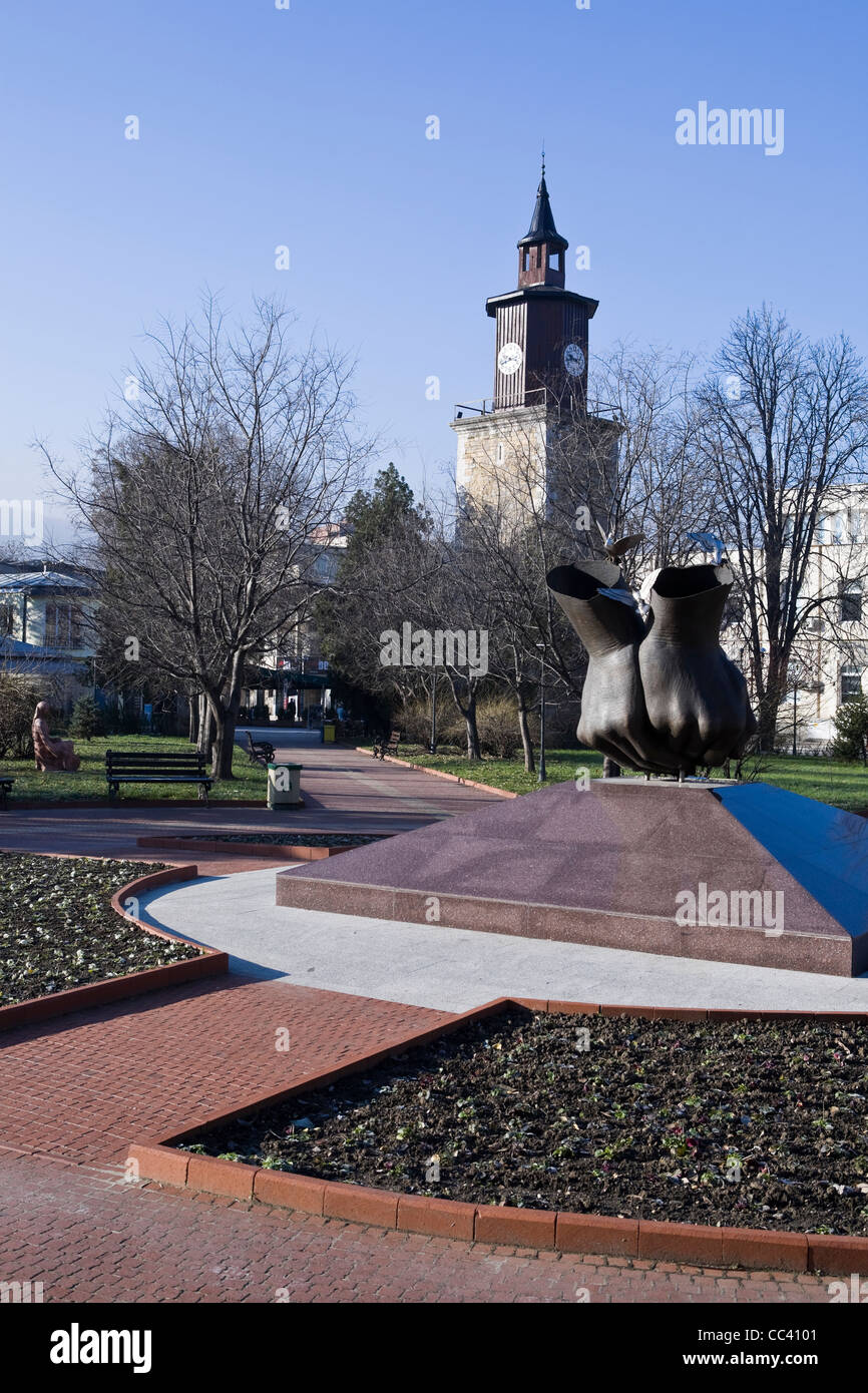 Clock Tower, Svishtov town, built in 18h century, the right bank of the ...