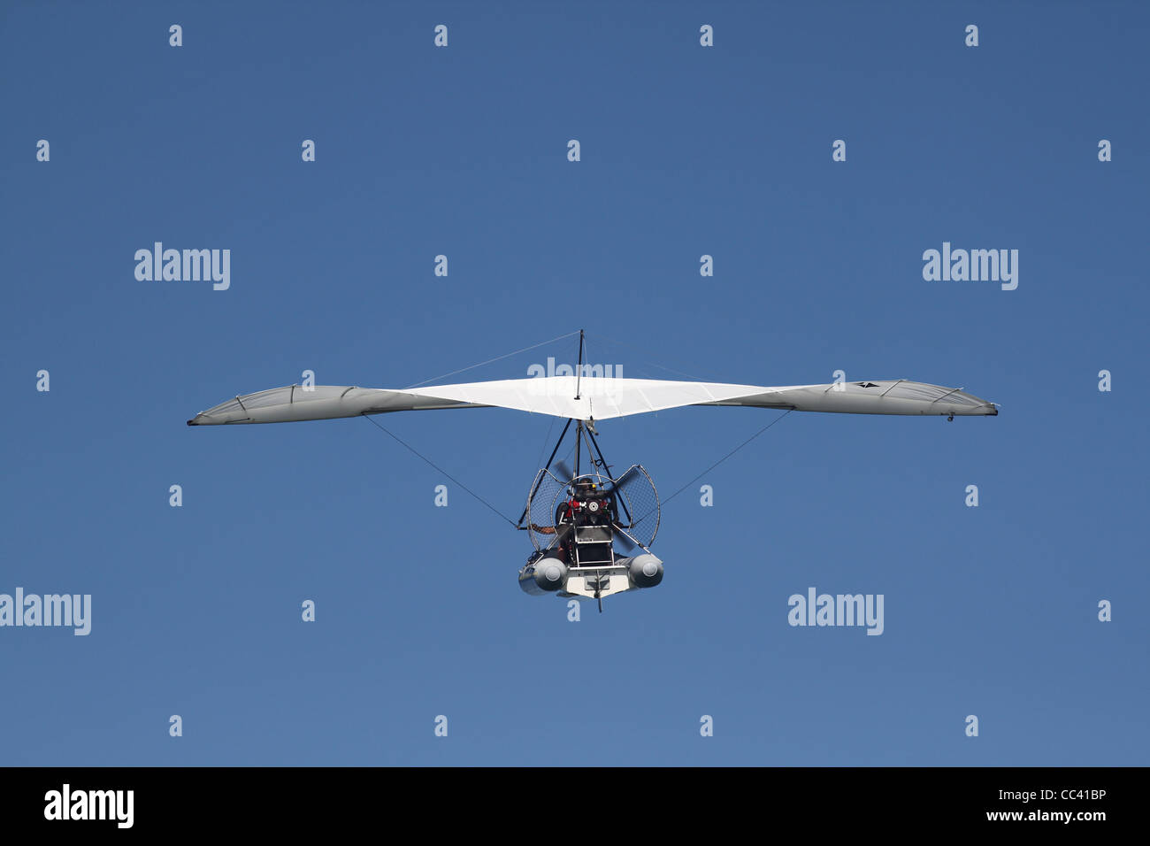 Motorized hand glider with floats Stock Photo - Alamy