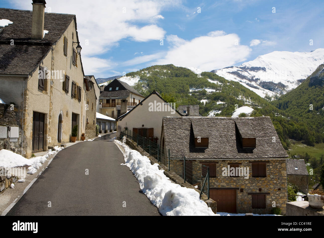 The village Aydius, Pyrénées-Atlantiques, France, Rural cottage in ...