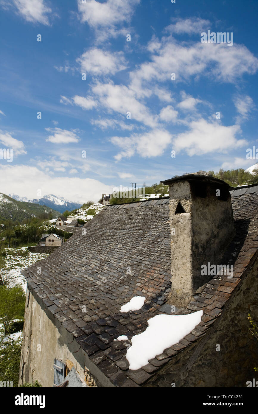 The village Aydius, Pyrénées-Atlantiques, France, Rural cottage in ...
