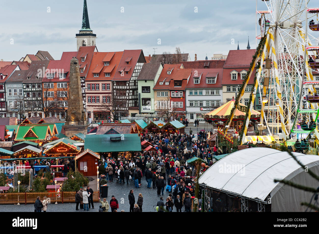Erfurt Christmas Market. Cathedral Square. Thuringia, Germany, Europe ...