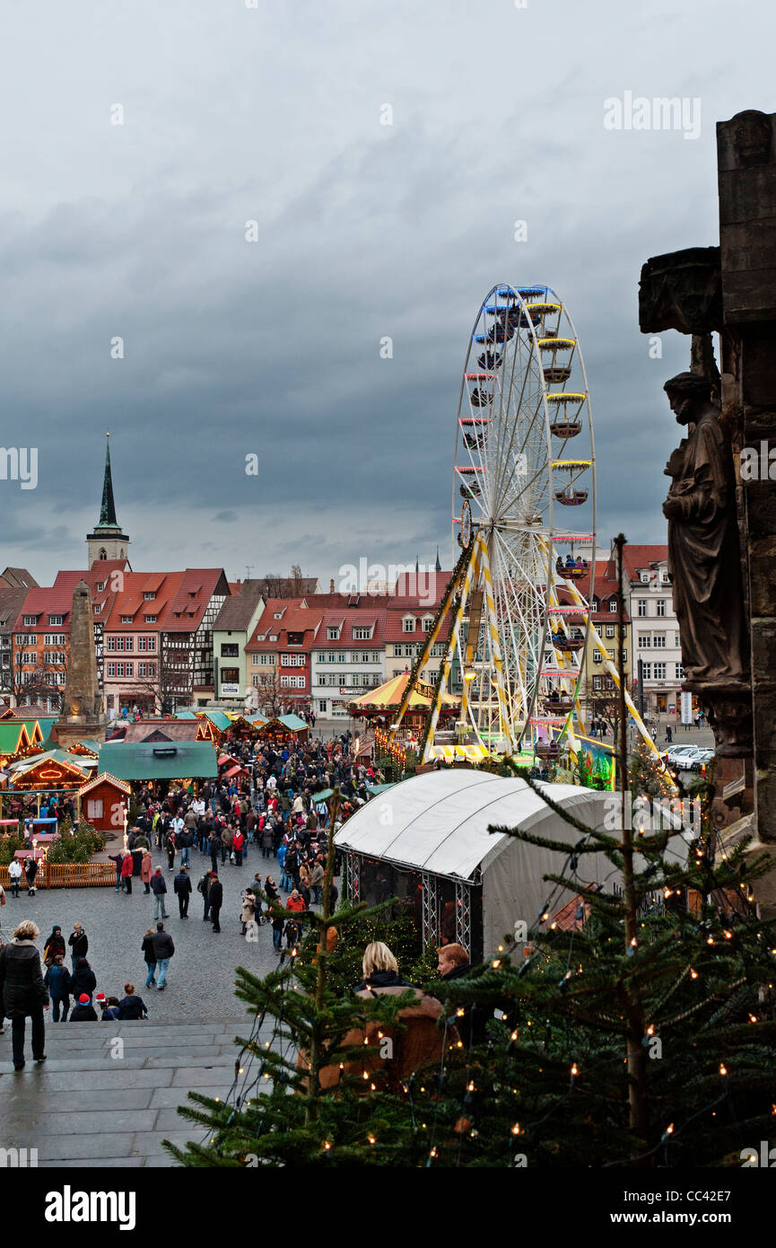 Erfurt Christmas Market. Cathedral Square. Thuringia, Germany, Europe ...