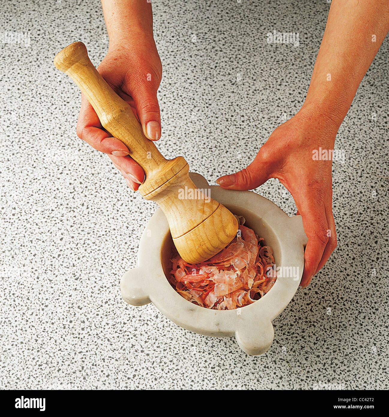 Kitchen: 2 Souffle'Ai Shrimp Stock Photo - Alamy