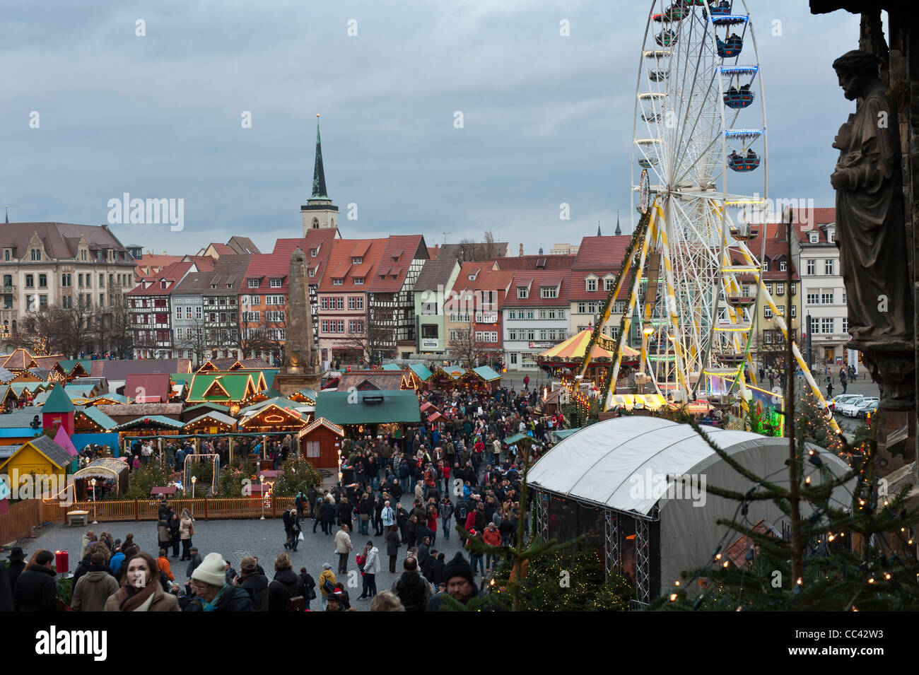 Erfurt Christmas Market. Cathedral Square. Thuringia, Germany, Europe ...