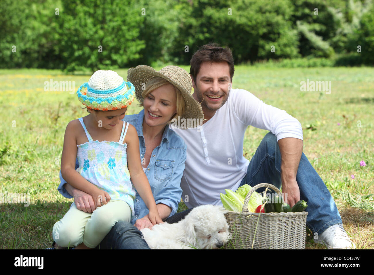 Family day out in the countryside Stock Photo - Alamy