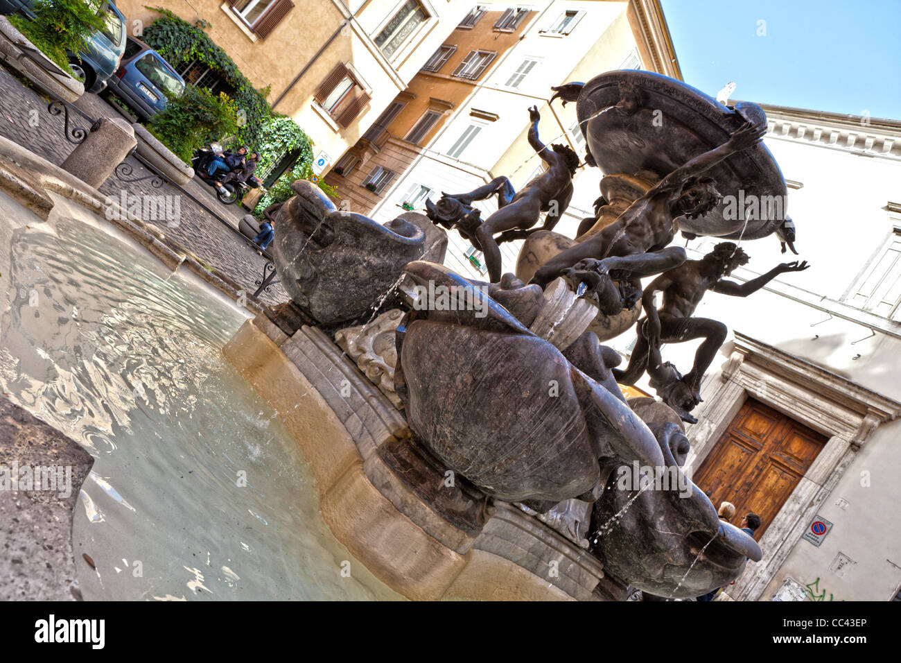 Turtle fountain in Piazza Mattei Rome Stock Photo - Alamy