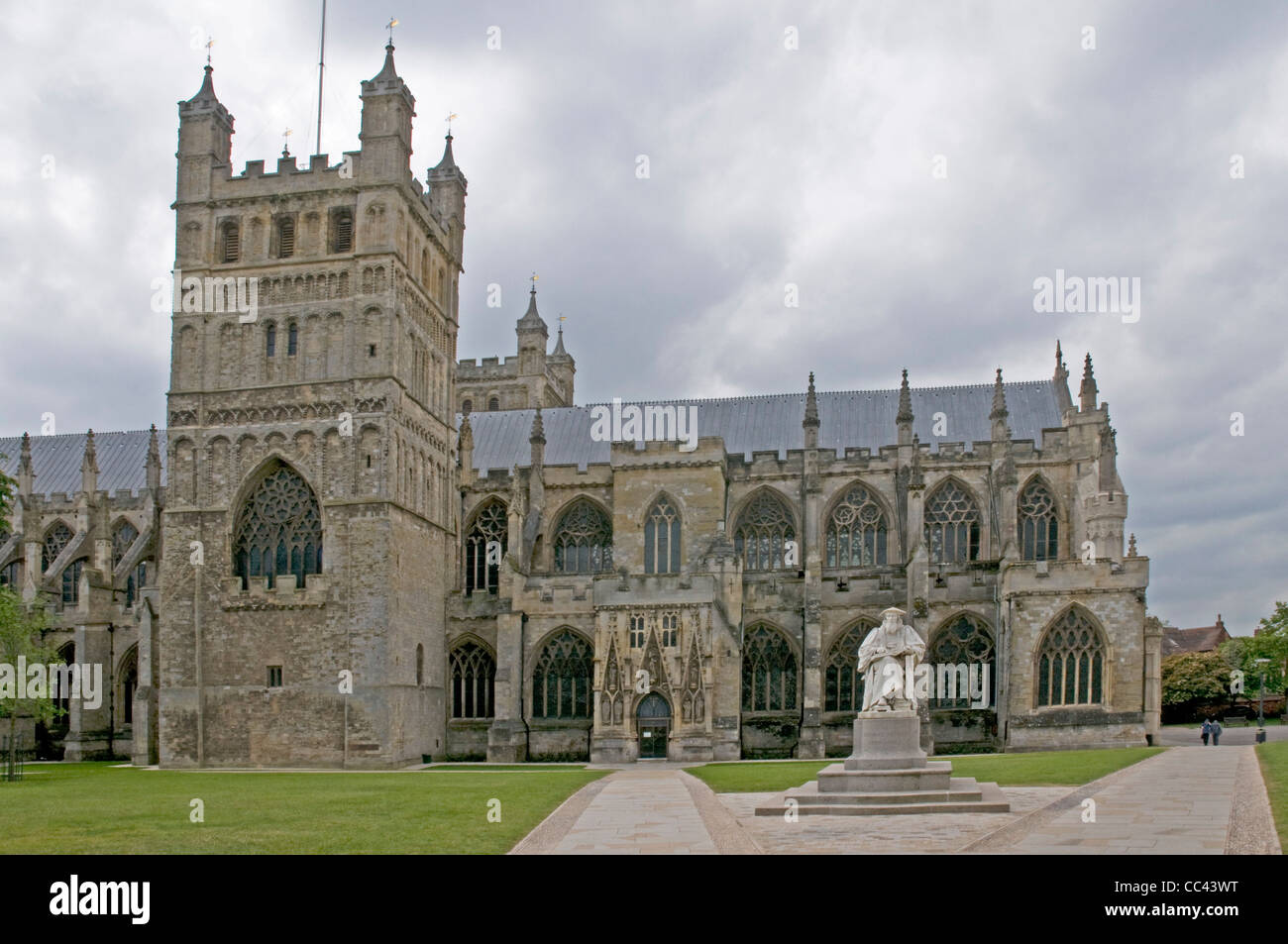 Exeter cathedral south towers hi-res stock photography and images - Alamy