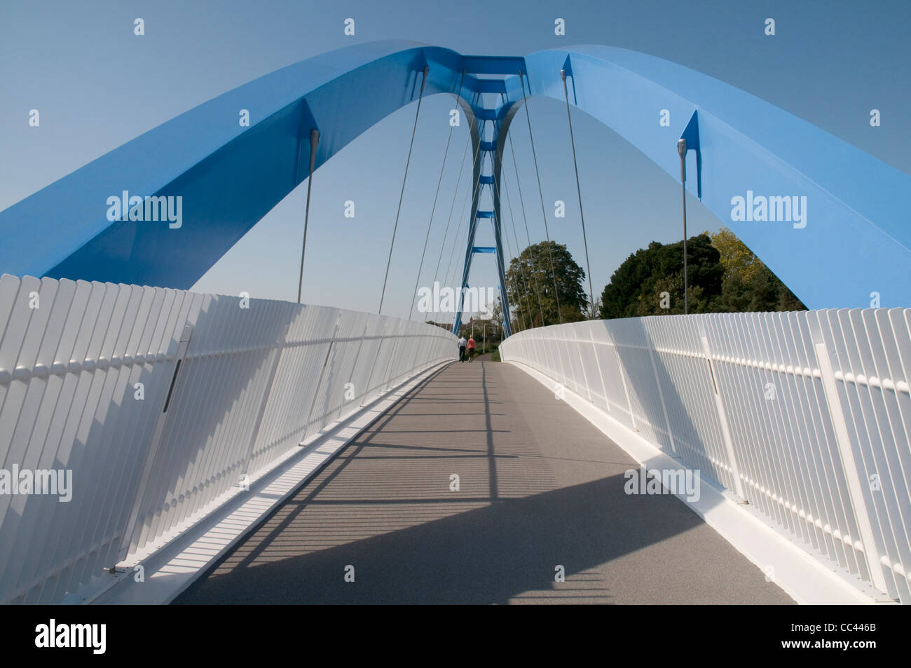Redhayes pedestrian and cycle bridge across the M5 motorway at Exeter ...