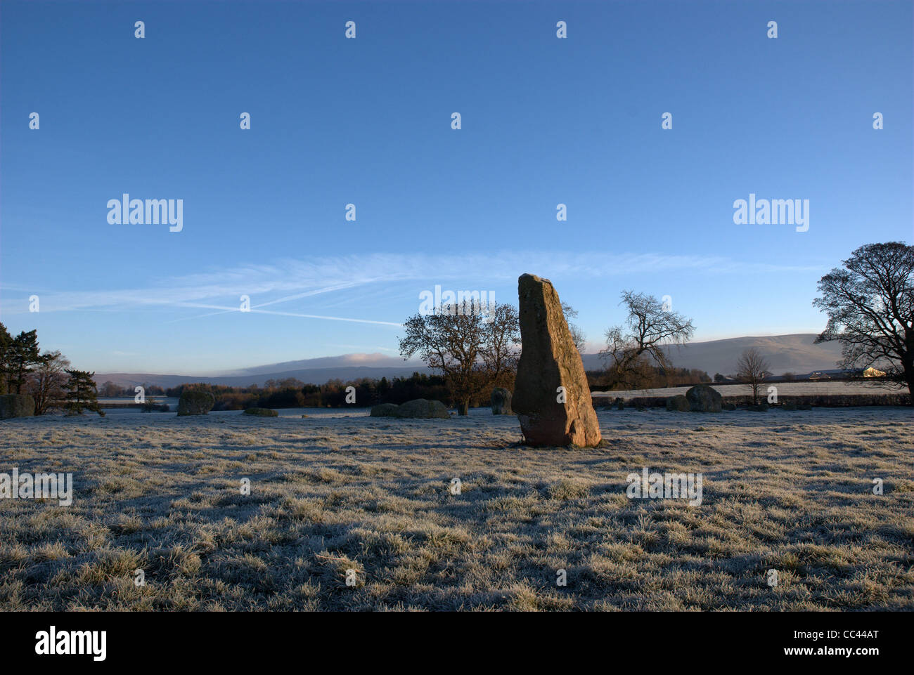 Long meg standing stones hi-res stock photography and images - Alamy